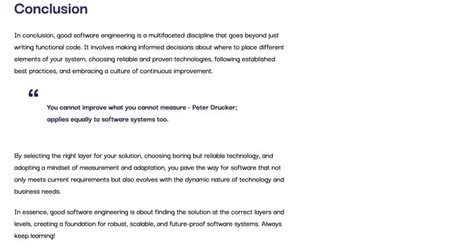 Good Software Engineering Is About Finding A Solution At The Correct