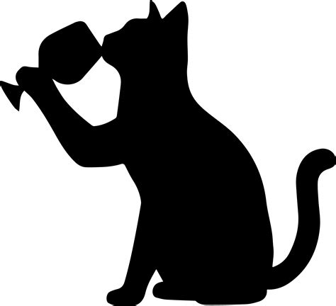 Download Cat Drinking Wine Clip Art Clipartkey