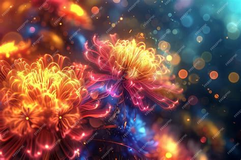 Premium Photo Fractal Fusion Fireworks Fantasy Realm