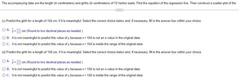 Solved Begin Tabular Cc Hline And Length X And Girth