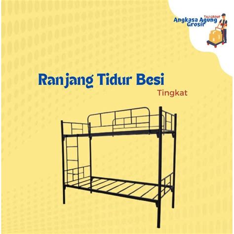 Jual Ranjang Tidur Besi Ranjang Tingkat Ranjang Besi Bunk Bed Shopee Indonesia