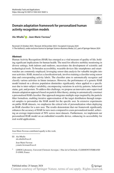 Domain Adaptation Framework For Personalized Human Activity Recognition