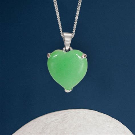 Jade Heart Necklace In Sterling Silver By Songs Of Ink And Steel