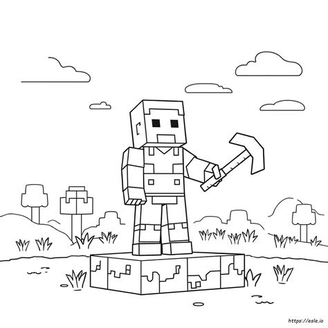 Steve De Minecraft Para Colorear