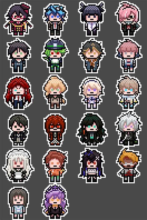 狠狠的画了全员像素小人 Elfartworld