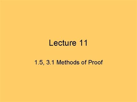 Lecture 11 1 5 3 1 Methods Of