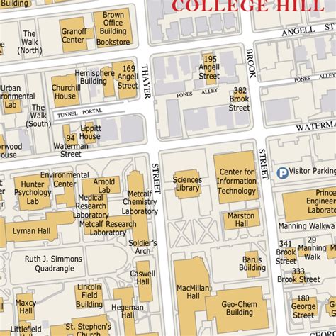Brown University Campus Map