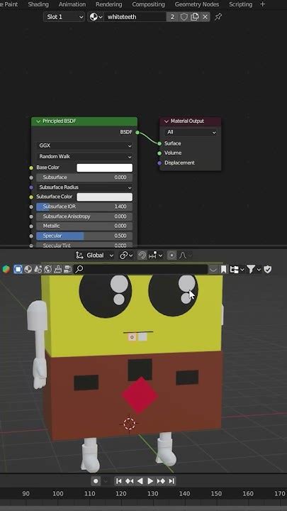 I Tried Modeling Spongebob In Blender As A Beginner And It Turned Out Ok Youtube