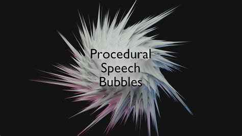 Procedural Speech Bubbles Blender