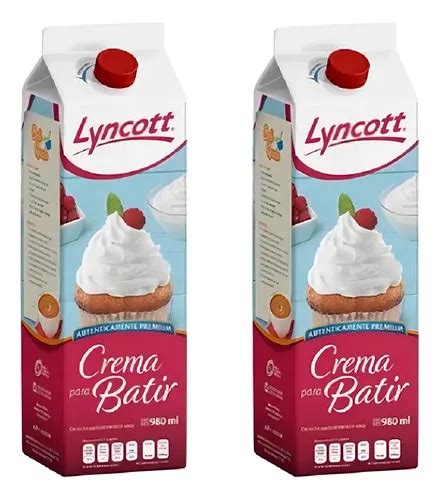 Crema Para Batir Lyncott 2 Pz De 980ml Envío Gratis