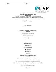 CS112: Data Structures and Algorithm Final Exam Guide | Course Hero