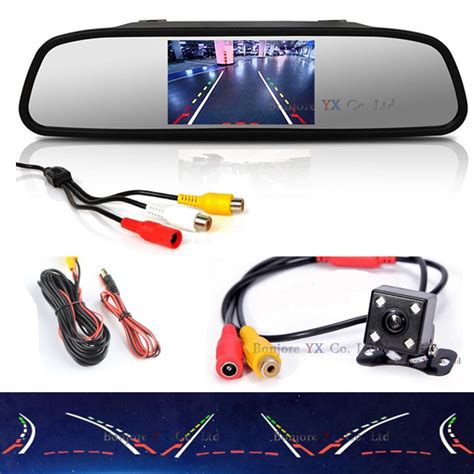 Koorinwoo 자동차 동적 궤도 캠 자동차 후면보기 카메라 자동 주차 지원 이동 주차 가이드 43 미러 모니터 Tft Lcdview Cameracar Rearcar