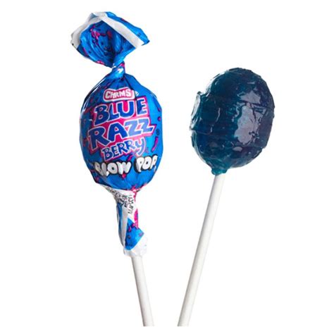 Blue Razz Blow Pops American Sweets American Candy American Lollipops