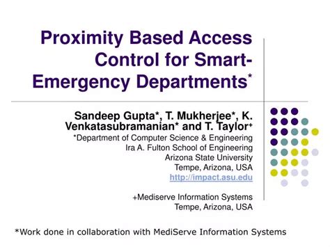 Ppt Proximity Based Access Control For Smart Emergency Departments Powerpoint Presentation