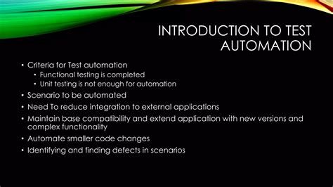 advanced software test automation ppt