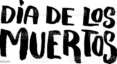 디아 드 로스 무에르토 흰색 배경에 문구를 레터링합니다 포스터 카드 배너에 대 한 디자인 요소입니다 벡터 일러스트레이션 Carnival에 대한 스톡 벡터 아트 및 기타