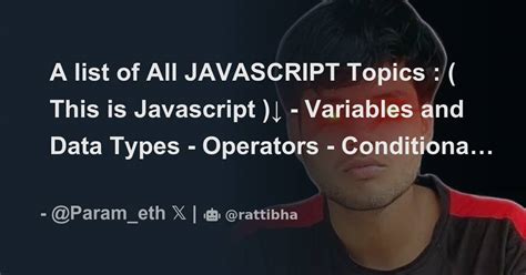 A List Of All Javascript Topics This Is Javascript ↓ Variables
