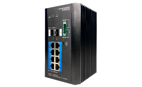 Industrial 8 Port Gigabit Poe 2 Port 1g 2 5g Sfp L2 Managed Ethernet Switch