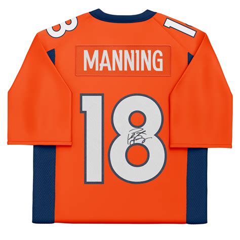 Peyton Manning Denver Broncos Autographed Orange Mitchell And Ness 2015