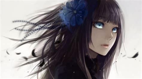 Anime Girl With Wavy Black Hair
