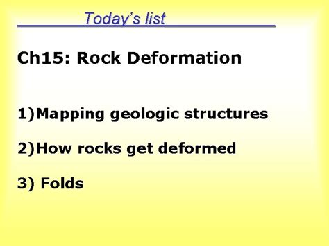 todays list ch 15 rock deformation 1mapping geologic