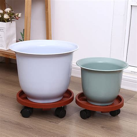 Universal Flower Pot Wheels Round Plastic Tray Heavy Duty Flower Pot