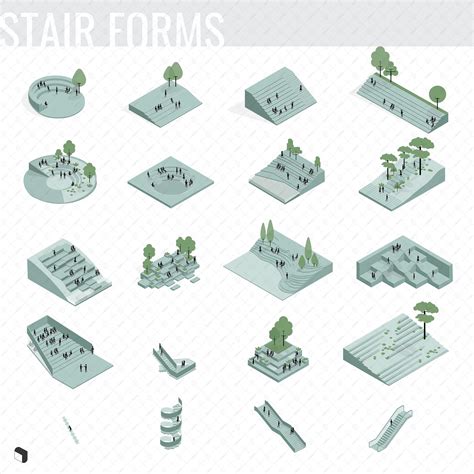 Axonometric Diagram Stair Forms Architecture Concept Diagram Diagram Architecture Landscape