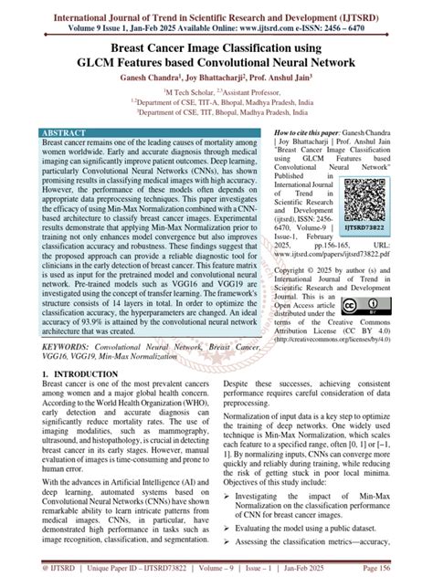 Breast Cancer Image Classification Using Glcm Features Based Convolutional Neural Network Pdf