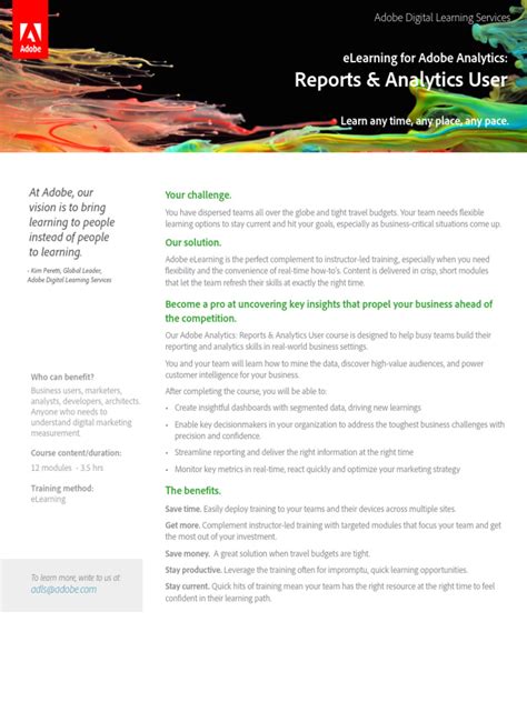 Reports Analytics User Datasheet New Pdf Analytics Educational Technology