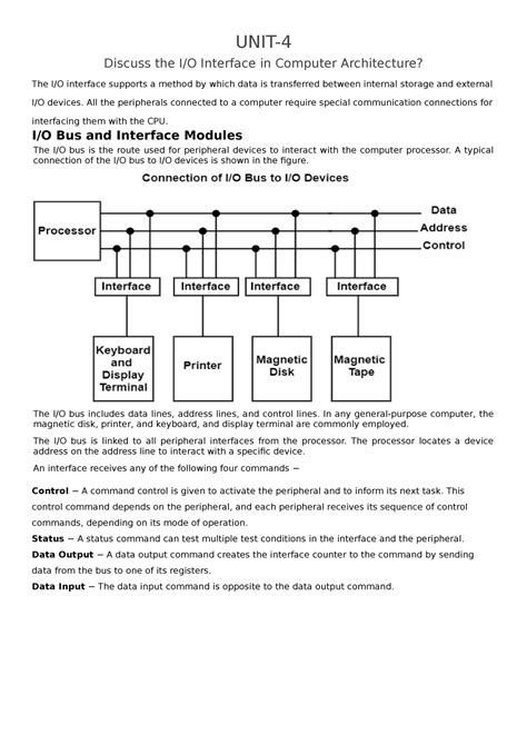 Unit4 Coa Lecture Notes Of Computer Organisation Architecture Unit