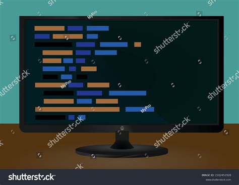 Computer Programming Coding Vector Illustration Stock Vector Royalty Free