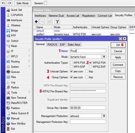 Security Profile Aanmaken Om Je Mikrotik Acces Point Te Beveiligen