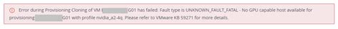 NVIDIA A2 VGPU Profiles Missing From VMware Horizon Causing Provision