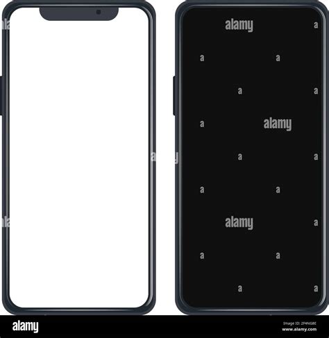 Editable Realistic Trendy Mockup Smartphone With Blank White Screen For