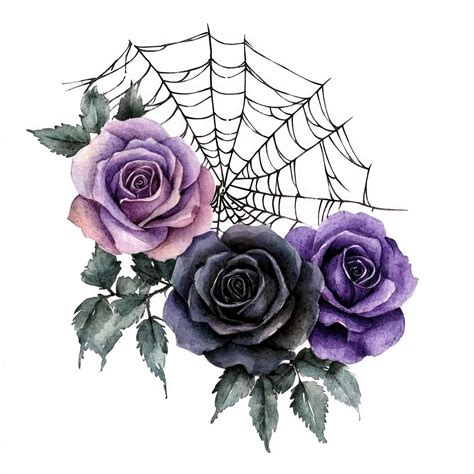 Spider Web Spiderweb Roses Art Premium Photo Illustration Rawpixel