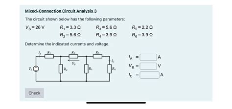 Solved Mixed Connection Circuit Analysis 3the Circuit Shown
