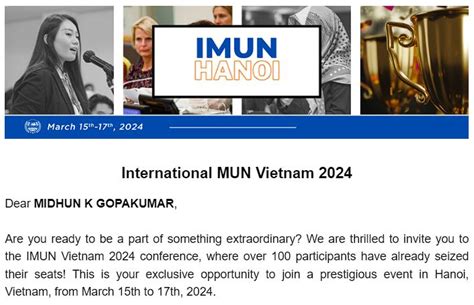Midhun K Gopakumar On Linkedin Imunvietnam2024 Globalopportunities Unitednations Networking