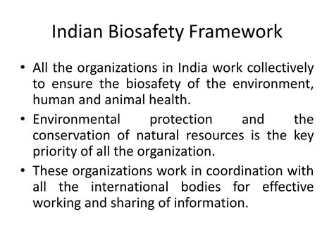 Indian Biosafety Framework Pptx