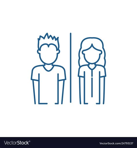 Embarrassment Line Icon Concept Royalty Free Vector Image