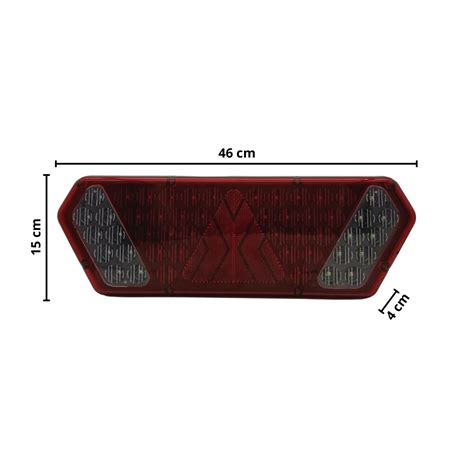 Par Lanterna Traseira Guerra Black Rubi Motion Led 1224v Lantersul