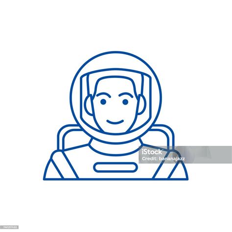 우주인 헬멧 라인 아이콘 개념에 우주 비행사 우주인 헬멧 평면 벡터 기호 기호 개요 그림의 우주 비행사 개념에 대한 스톡 벡터 아트 및 기타 이미지 Istock