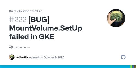 Bug Mountvolume Setup Failed In Gke Issue Fluid Cloudnative Fluid Github