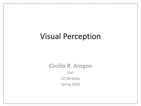 Ppt Visual Perception Powerpoint Presentation Free Download Id2274993