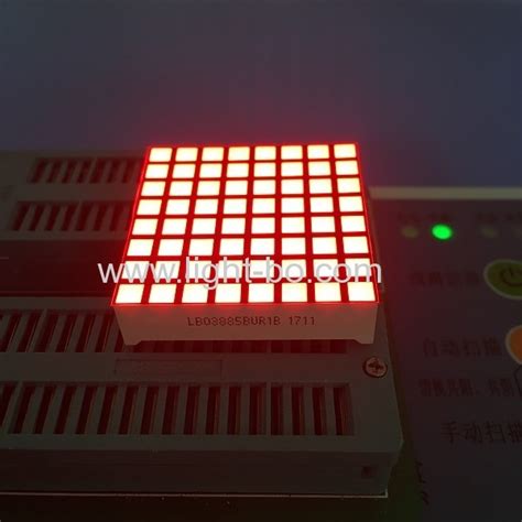 Ultra Red 8 8 Square Dot Matrix Led Display Row Anode For Lift Position Indicator