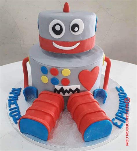 50 Robots Cake Design Cake Idea October 2019 6th Birthday Cakes