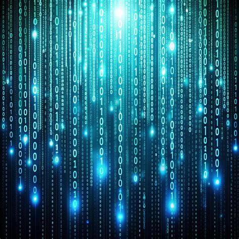 digital binary code tech matrix wallpaper with falling numbers design