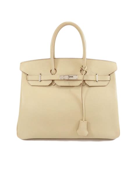 Hermes Luxury Beige Leather Handbag By Hermes Grailed