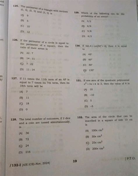 The Perimeter Of A Triangle With Vertices 0 4 0 0 And 3 0 I
