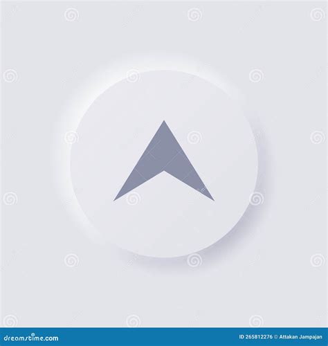 Arrow Icon White Neumorphism Soft Ui Design Stock Vector