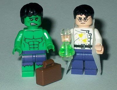 Super Hero Lego Hulk And Bruce Banner W Accs New Custom Marvel 4